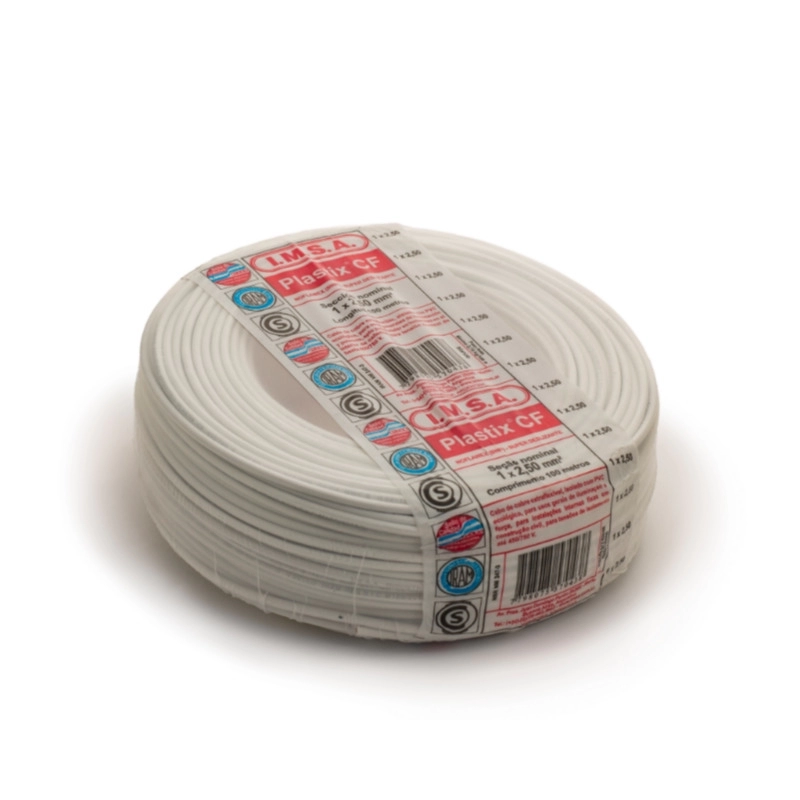 Rollo cable unipolar 1x2,5 mm2 blanco 750VX100Mts | IMSA | BP Soluciones Eléctricas