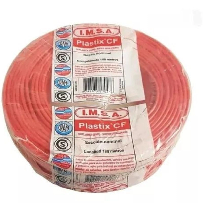 Rollo Cable Unipolar 1x16mm Rojo X100Mts | IMSA | BP Soluciones Eléctricas