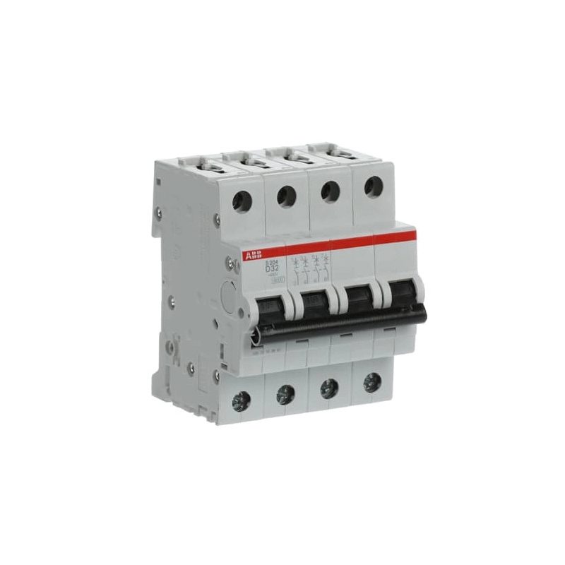 Interruptor termomagnético 4X32A 6/10 KA CURVA D ABB - Dimater